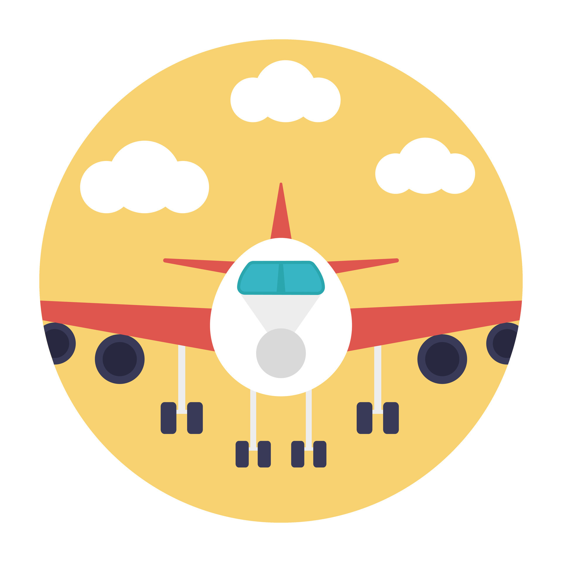 Air travel transport with aeroplane or airplane 27248263 Vector Art at ...