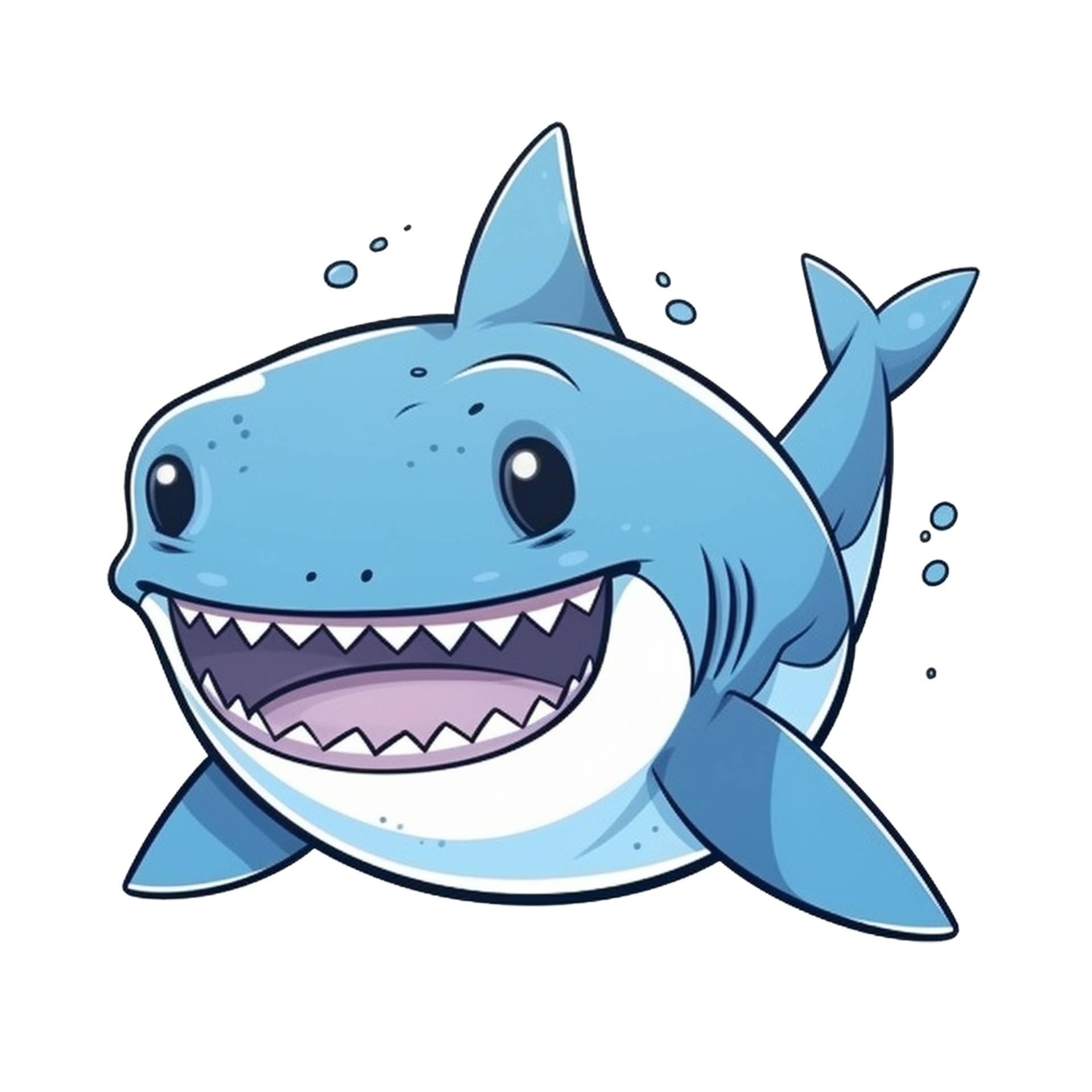 Hai natürlich mit ein kawaii Gesicht süß Karikatur, ai generieren ... Hai natürlich mit ein kawaii Gesicht süß Karikatur, ai generieren ...