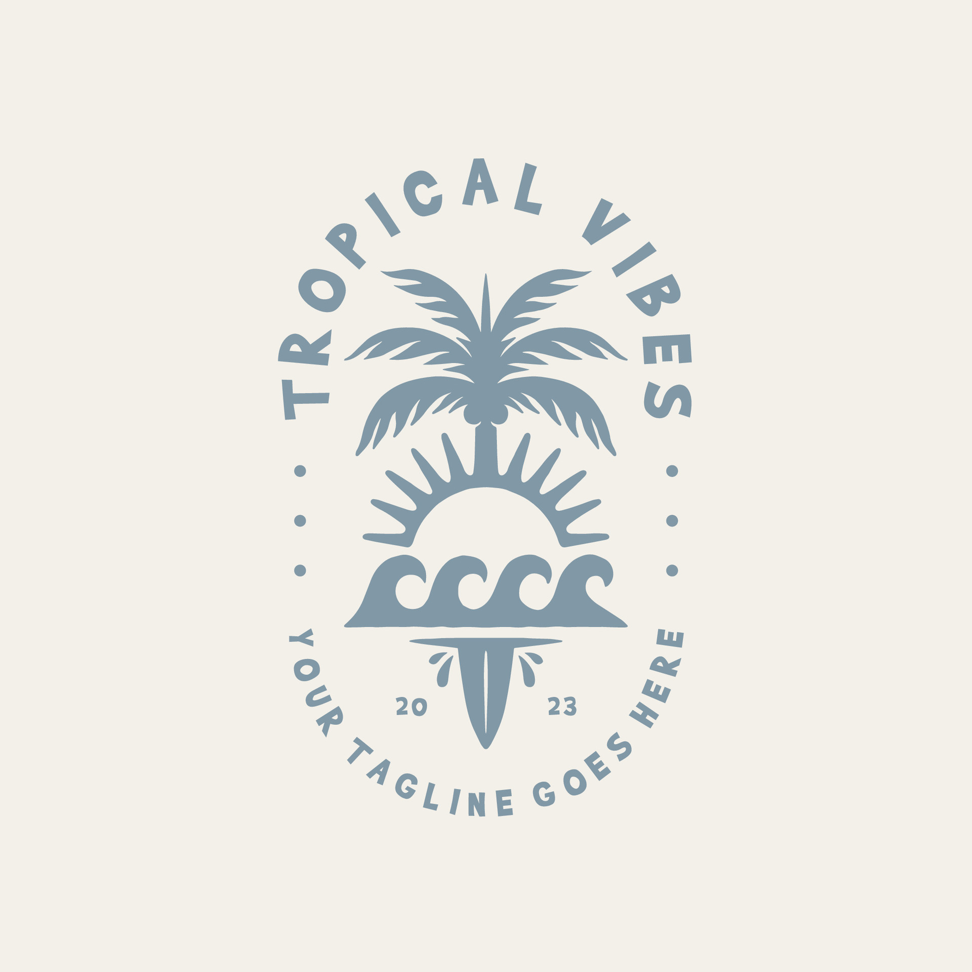 Tropical Vibes Logo Design Template 27249568 Vector Art at Vecteezy
