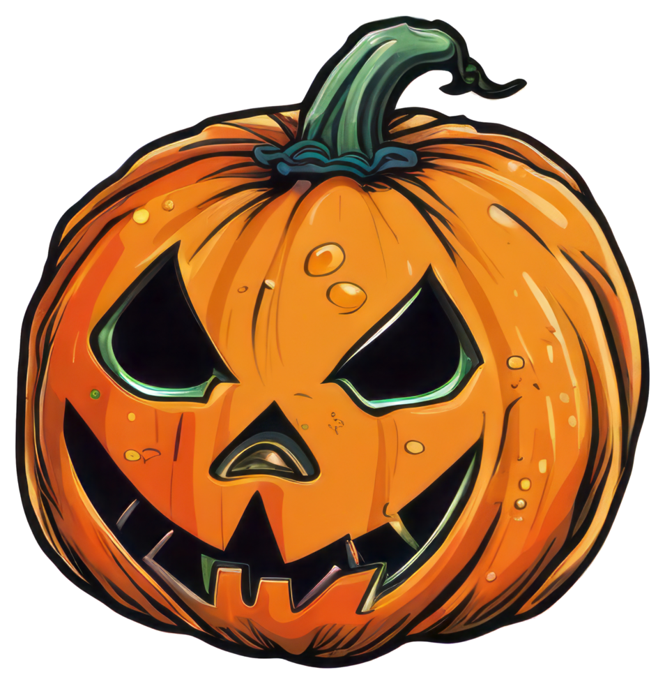 Creepy Pumpkin Halloween Sticker Design 27249784 PNG Creepy Pumpkin Halloween Sticker Design 27249784 PNG