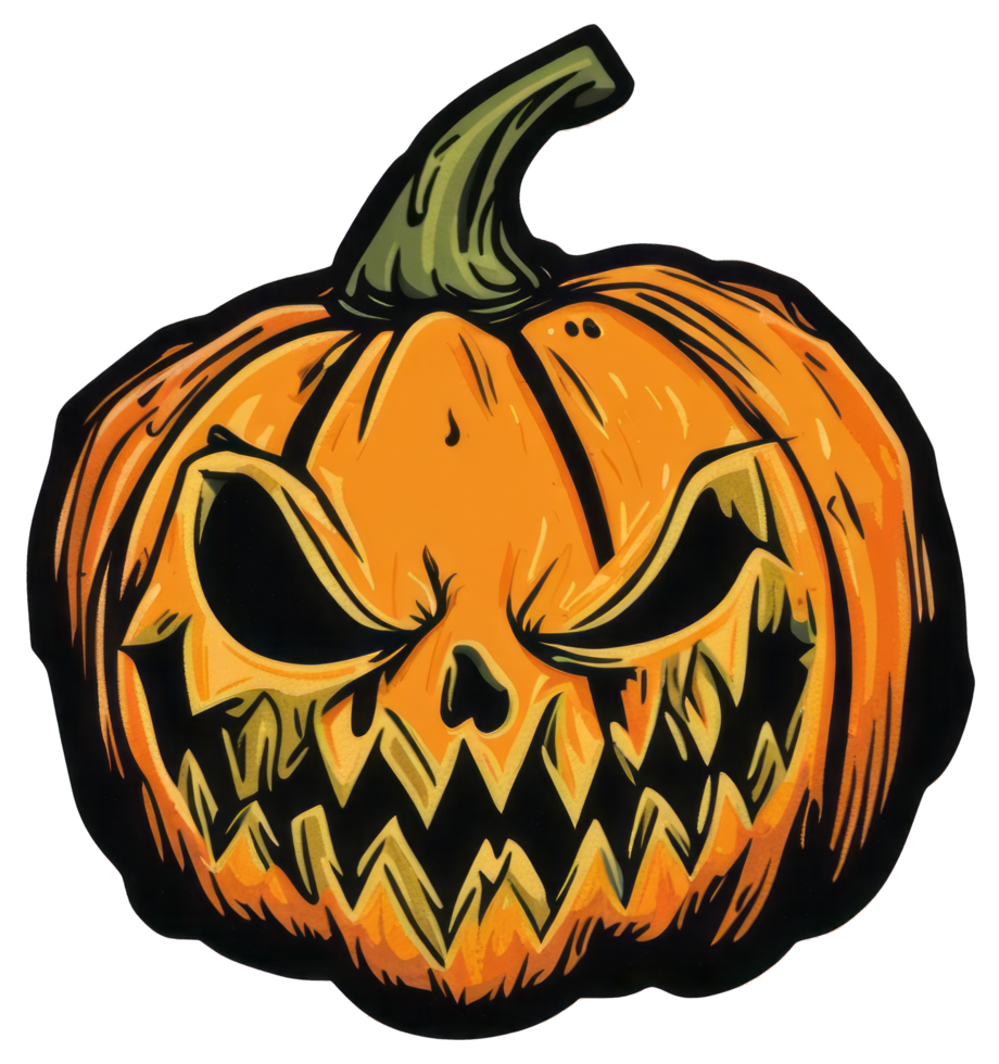 Creepy Pumpkin Halloween Sticker Design 27249785 PNG Creepy Pumpkin Halloween Sticker Design 27249785 PNG