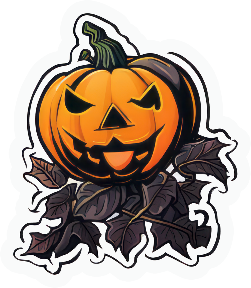 Creepy pumpkin halloween sticker design 27249946 PNG Creepy pumpkin halloween sticker design 27249946 PNG