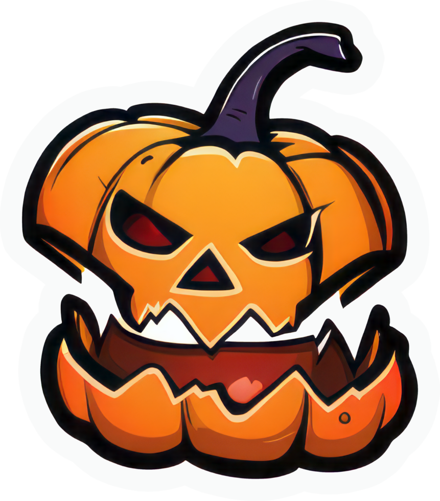 Creepy pumpkin halloween sticker design 27249948 PNG Creepy pumpkin halloween sticker design 27249948 PNG