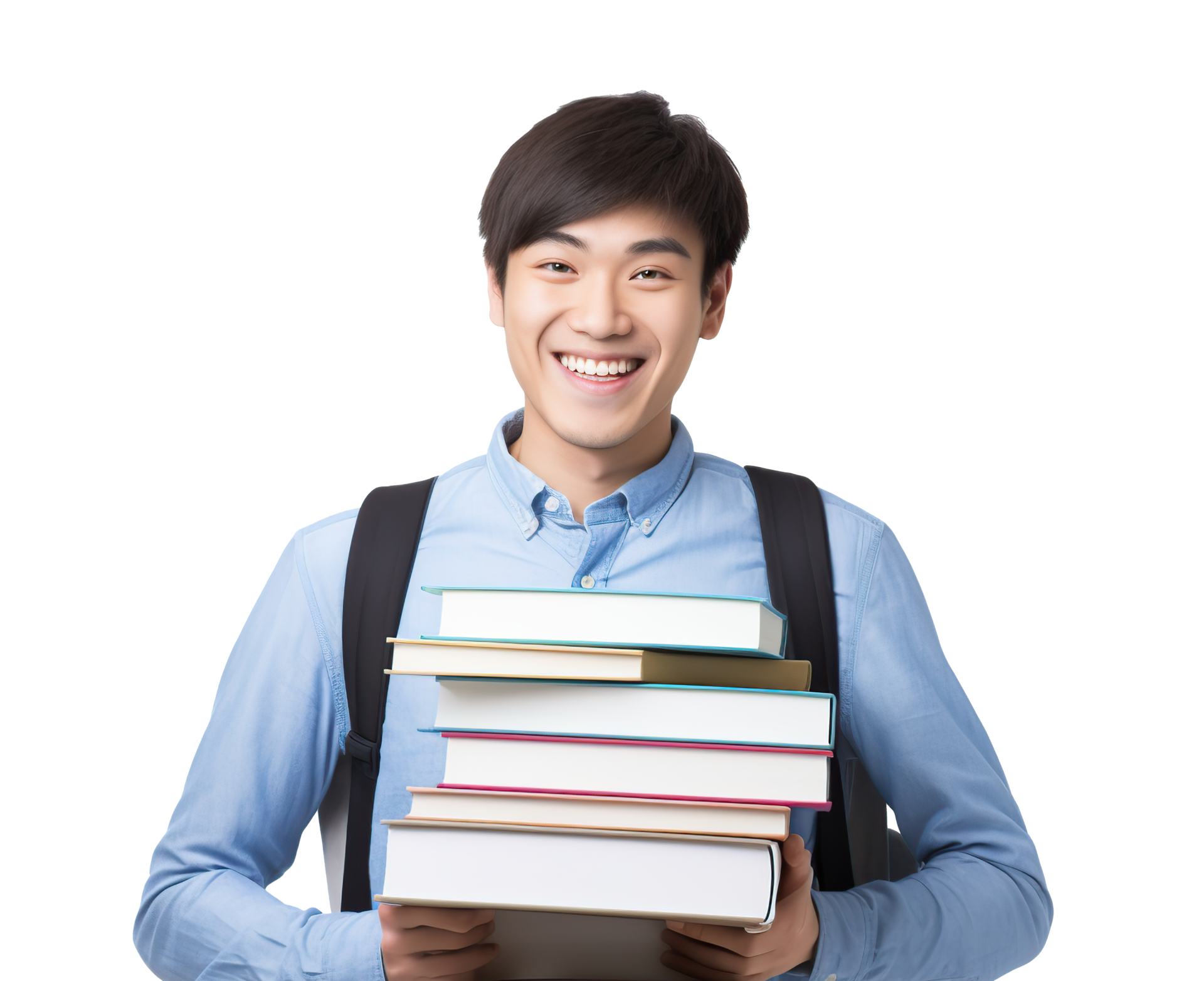 Asian university student isolated on white or transparent background ... Asian university student isolated on white or transparent background ...