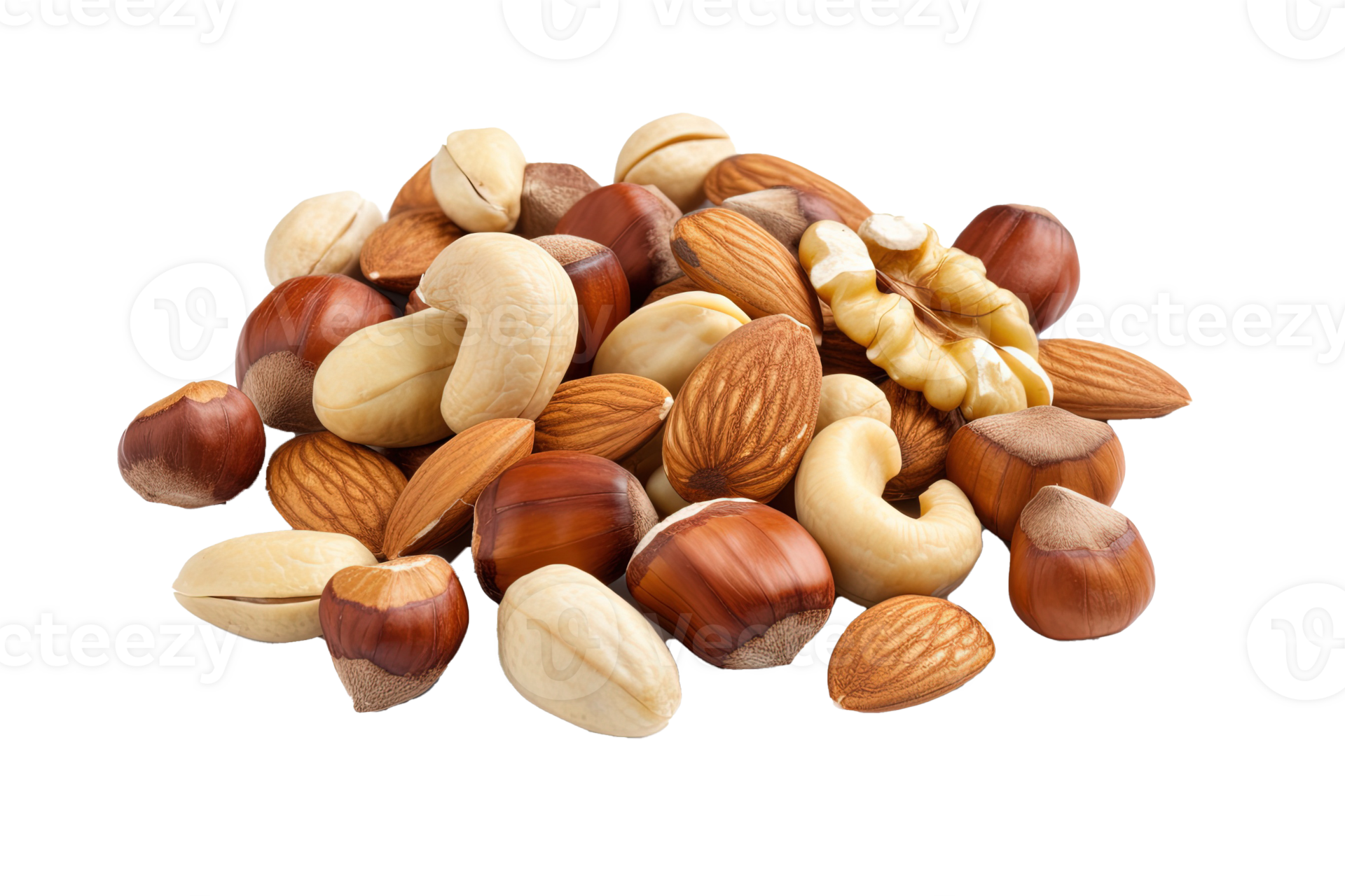 Nuts Mix isolated on transparent background. PNG file, cut out. AI Generated 27254800 PNG