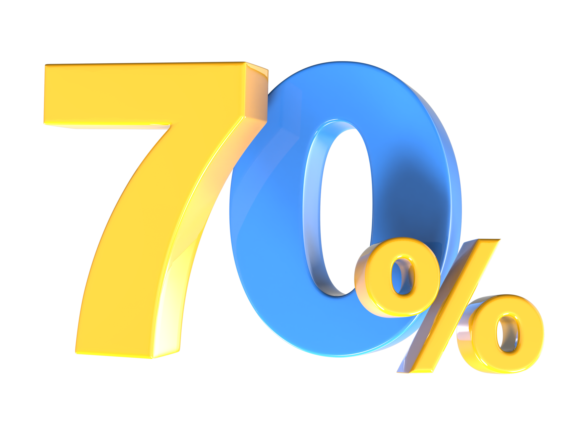 70-number-gold-3d-render-27255128-png