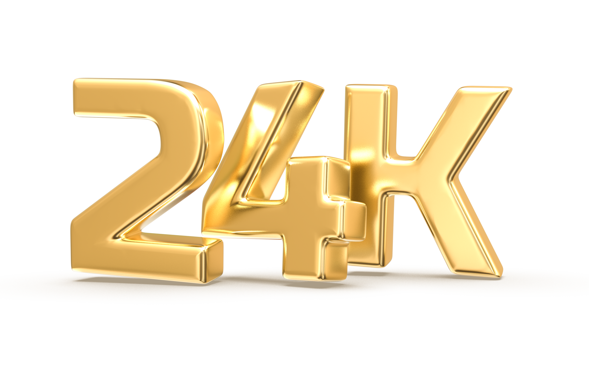 Gold Follow Number 3D Render 27255872 PNG