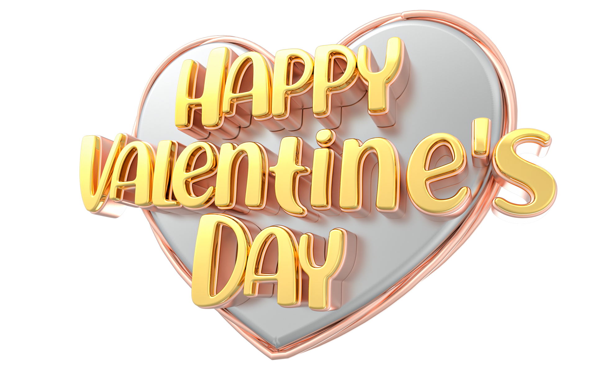 contento San Valentín día 3d hacer 27256755 PNG