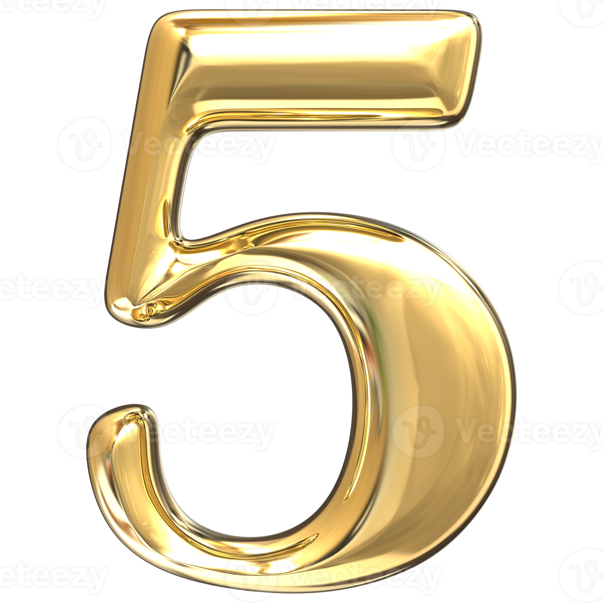 gold number 5 png 27256899 PNG