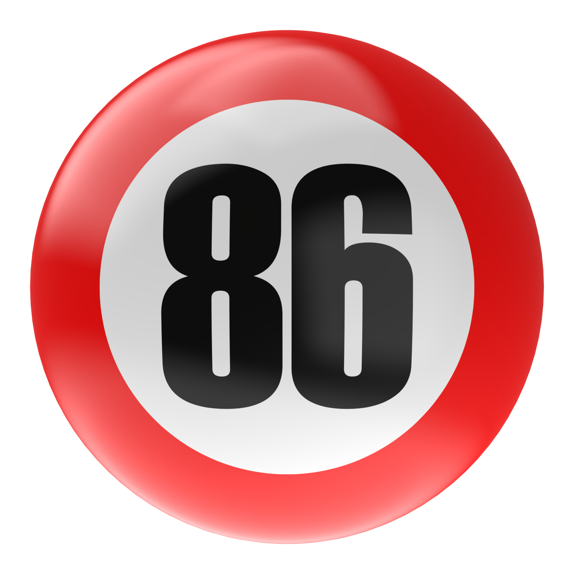 Ball Number Red 3D Render png transparent 27257445 PNG