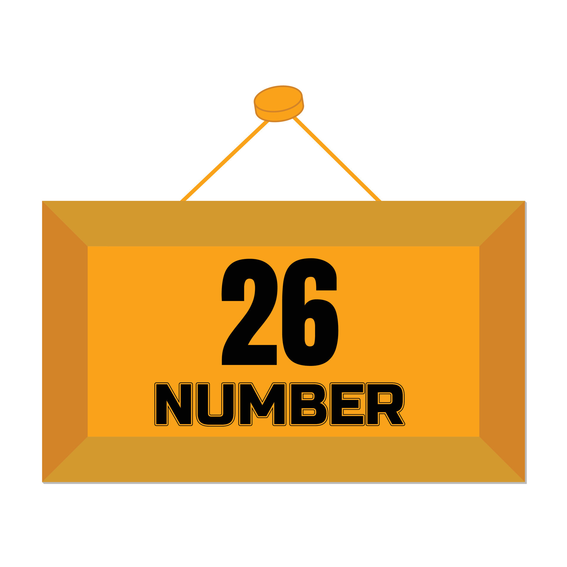 26 Number design with sign board 27258460 Vector Art at Vecteezy