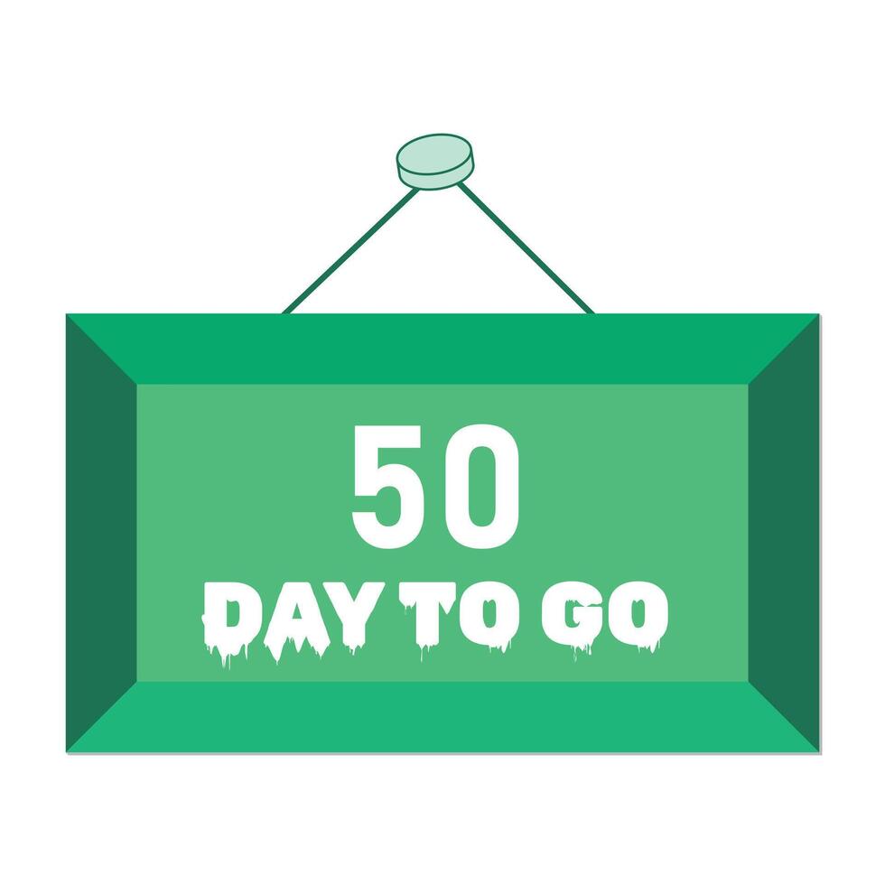 50 Days to go, timer design idea 27258589 Vector Art at Vecteezy