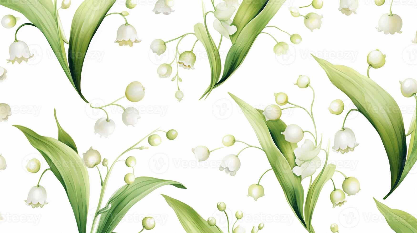 Lily Of The Valley Watercolor Stock Photos, Images and Backgrounds for ...