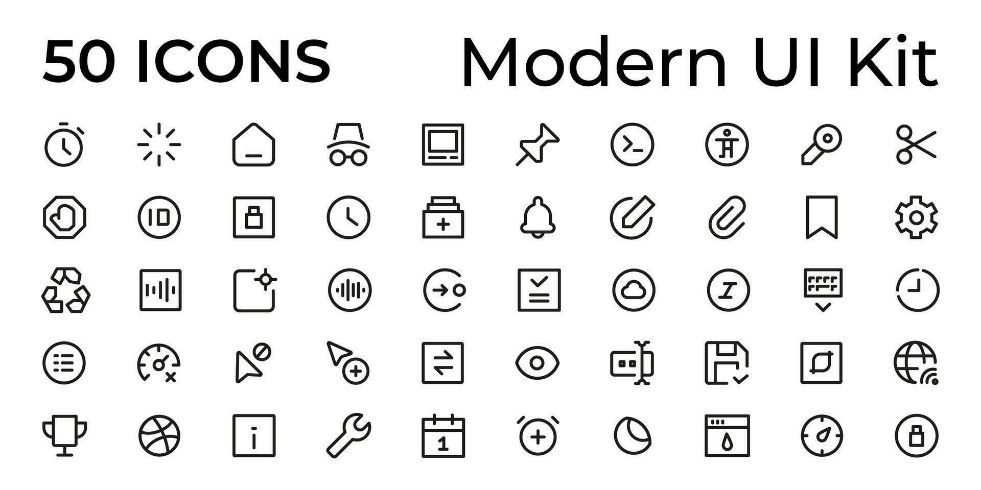 Mega set of ui ux icons, user interface icon set collection 27261149 Vector Art at Vecteezy