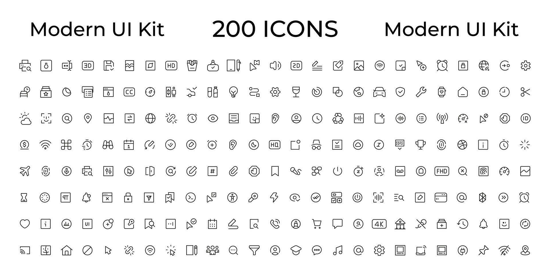 Mega set of ui ux icons, user interface icon set collection 27261209 Vector Art at Vecteezy