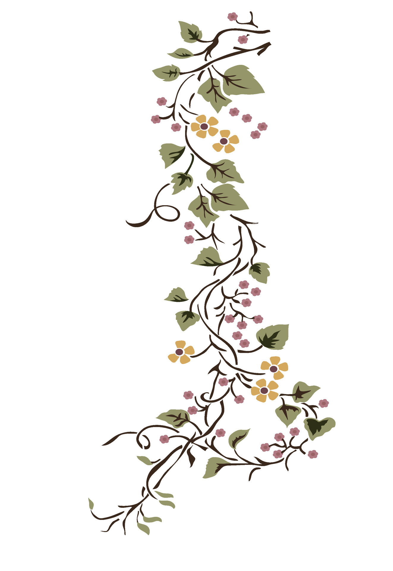 Printable Vines And Flowers at Betty Kennedy blog