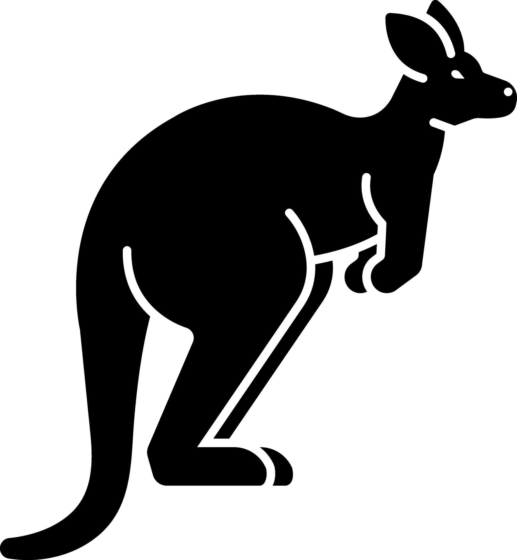 solid icon for kangaroo 27267521 Vector Art at Vecteezy