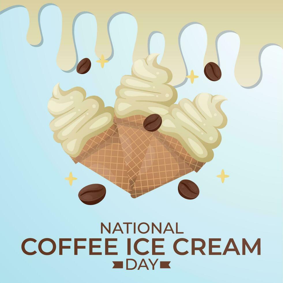 Vector Graphic Of National Coffee Ice Cream Day Good For National