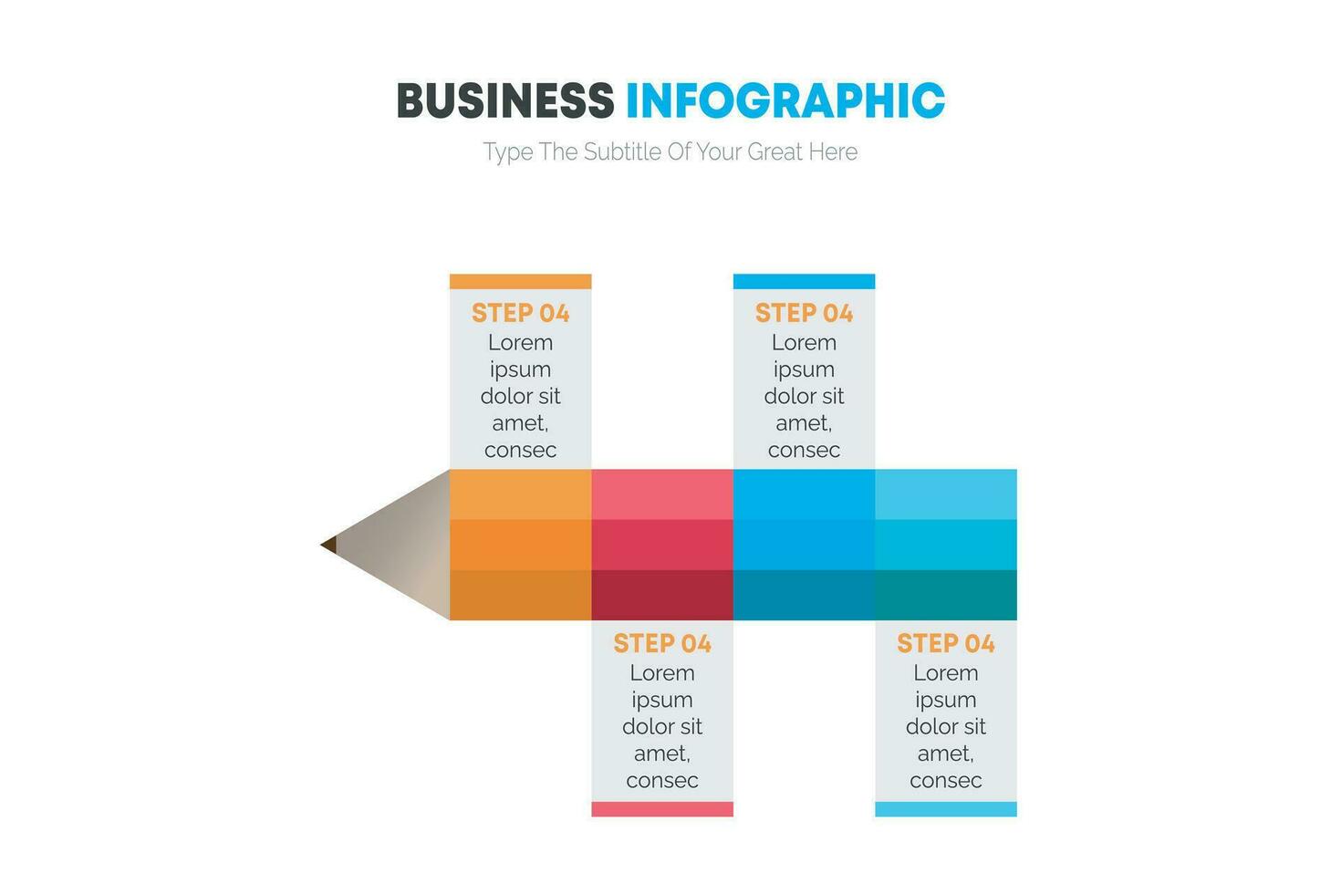 colorful pencil diagram infographic element template, vertical row ... colorful pencil diagram infographic element template, vertical row ...