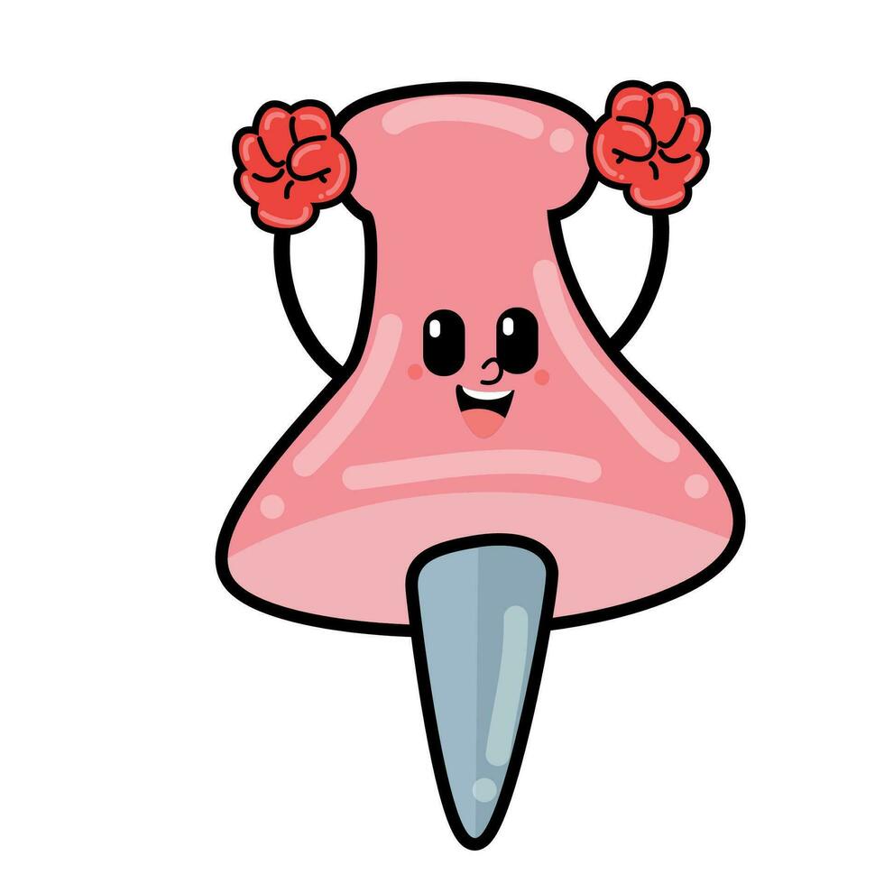 Whimsical Pinning Wonders Playful Cartoon Push Pin Characters 27268025 Vector Art At Vecteezy