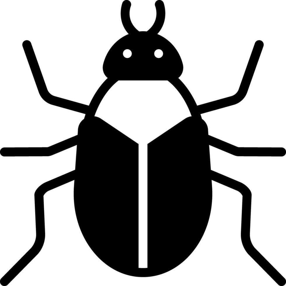 solid icon for bug 27268768 Vector Art at Vecteezy