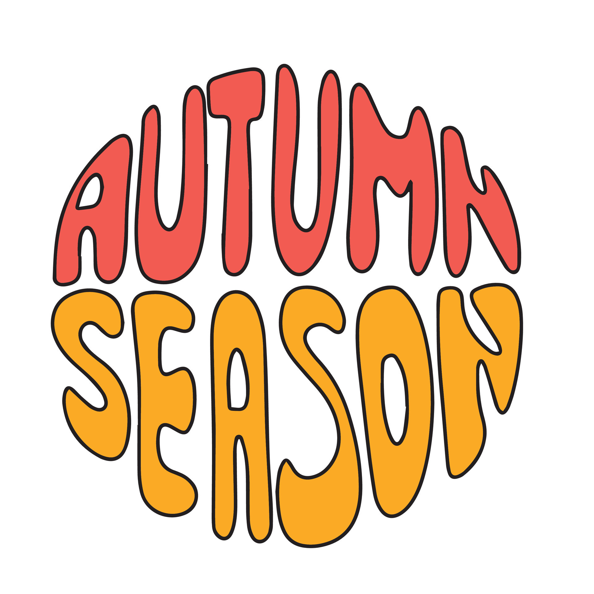 Autumn season. Handwriting short Autumn phrase. Calligraphy Fall text ...