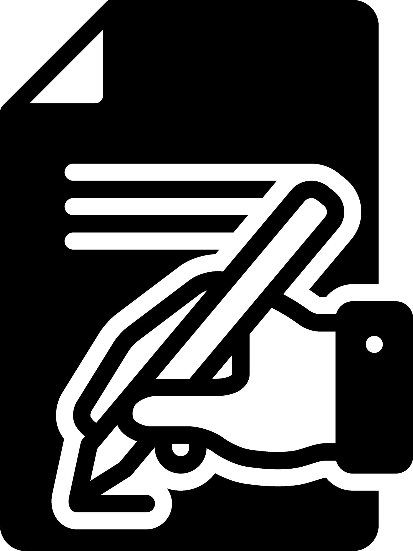 sólido icono para escribir 27268896 Vector en Vecteezy