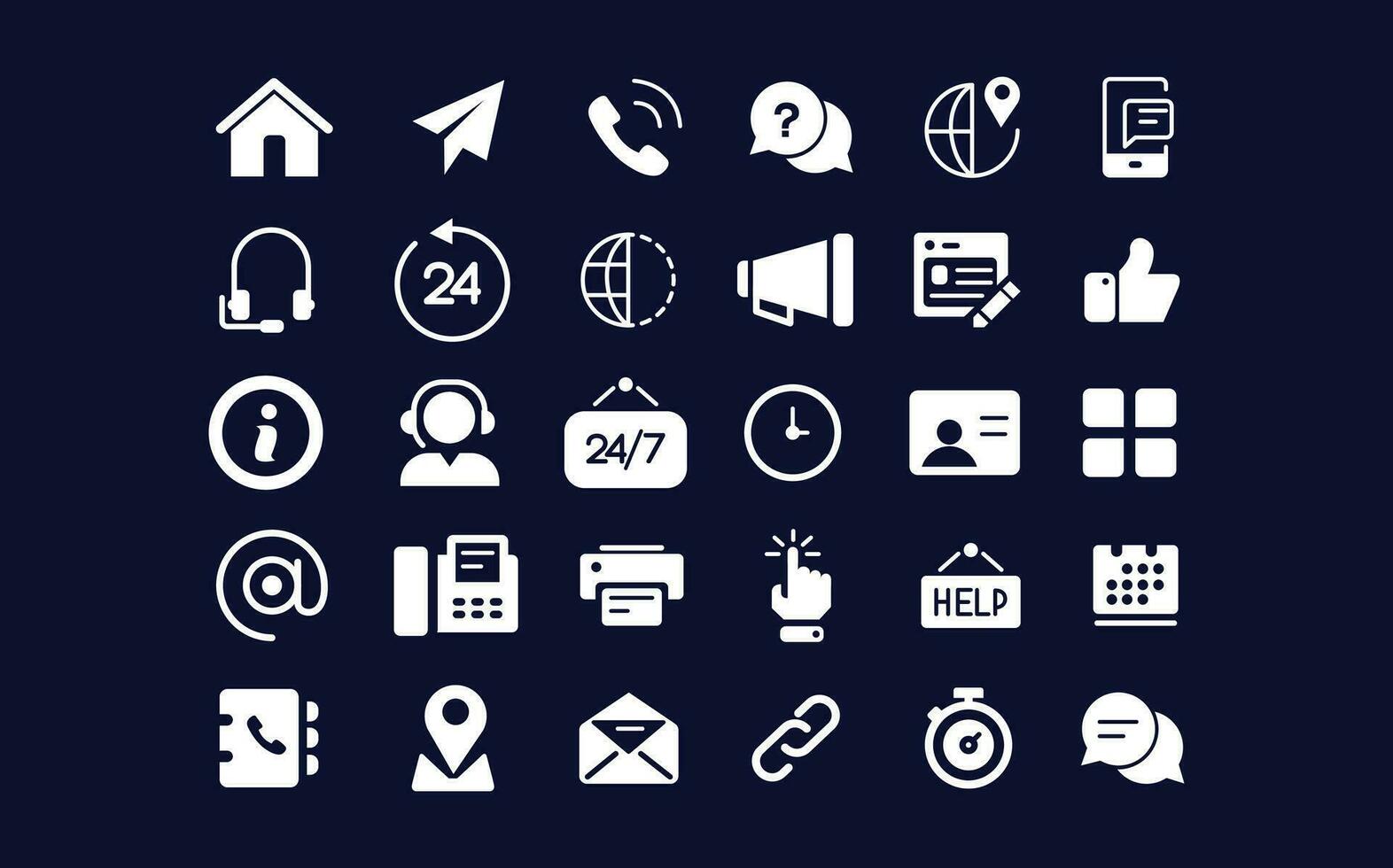 Flat Symbols User Interface Icons Collection - website elements and ...