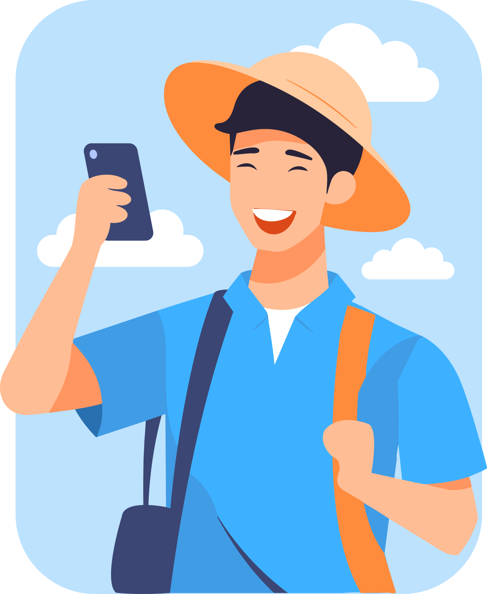 Hand Drawn Tourist Is Traveling And Taking Photos Happily In Flat Style hand-drawn-tourist-is-traveling-and-taking-photos-happily-in-flat-style