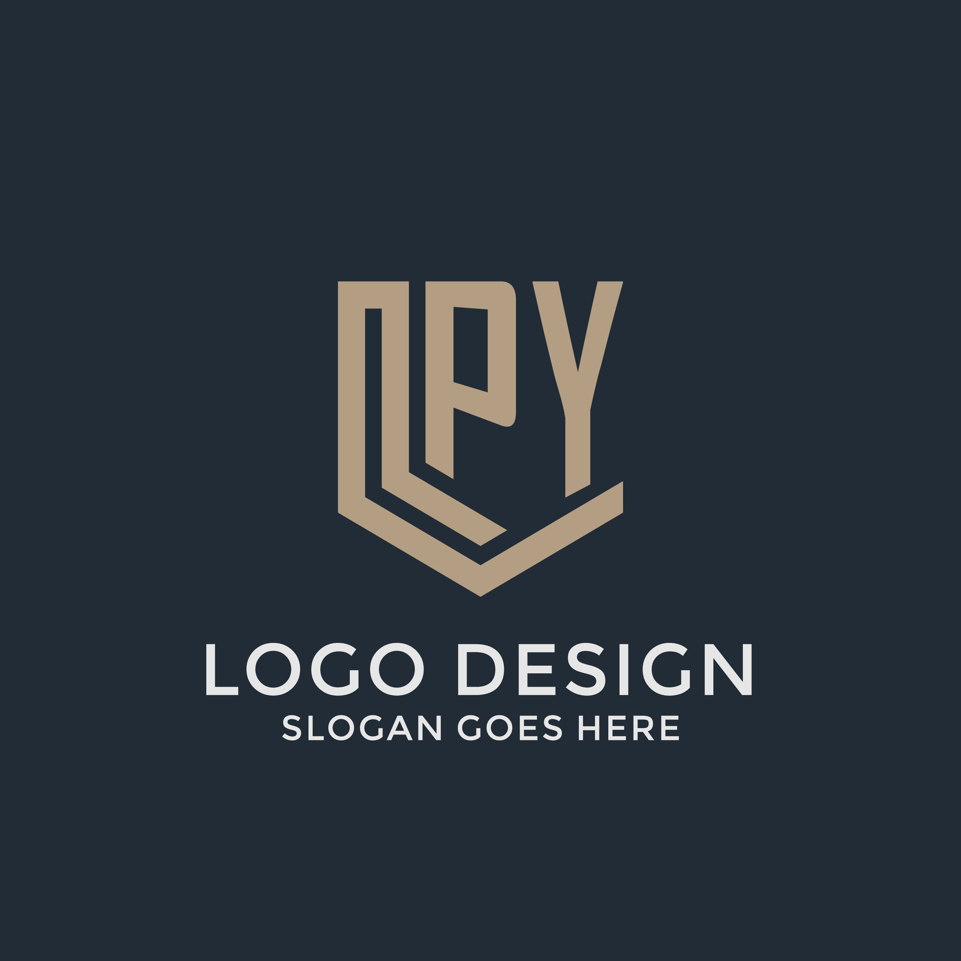Initial PY logo shield guard shapes logo idea 27270814 Vector Art at ...