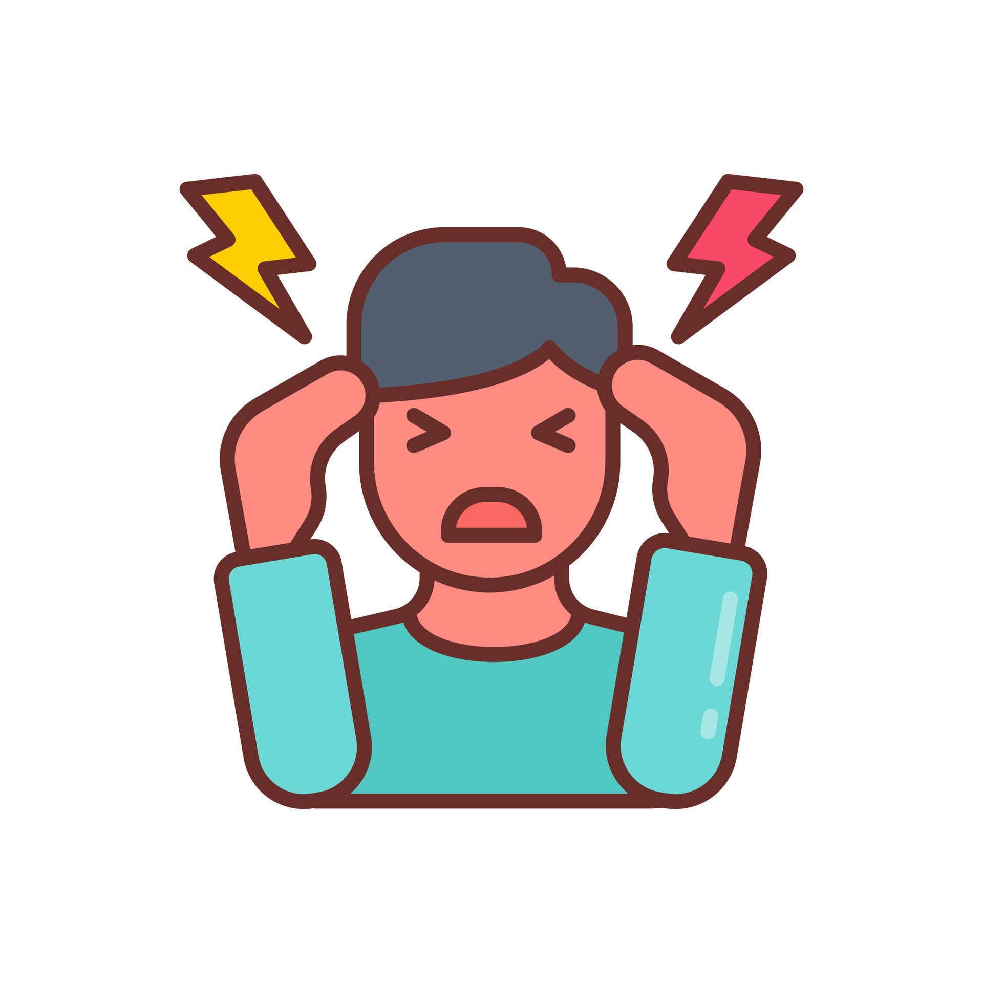 Headache icon in vector. Illustration 27276994 Vector Art at Vecteezy Headache icon in vector. Illustration 27276994 Vector Art at Vecteezy
