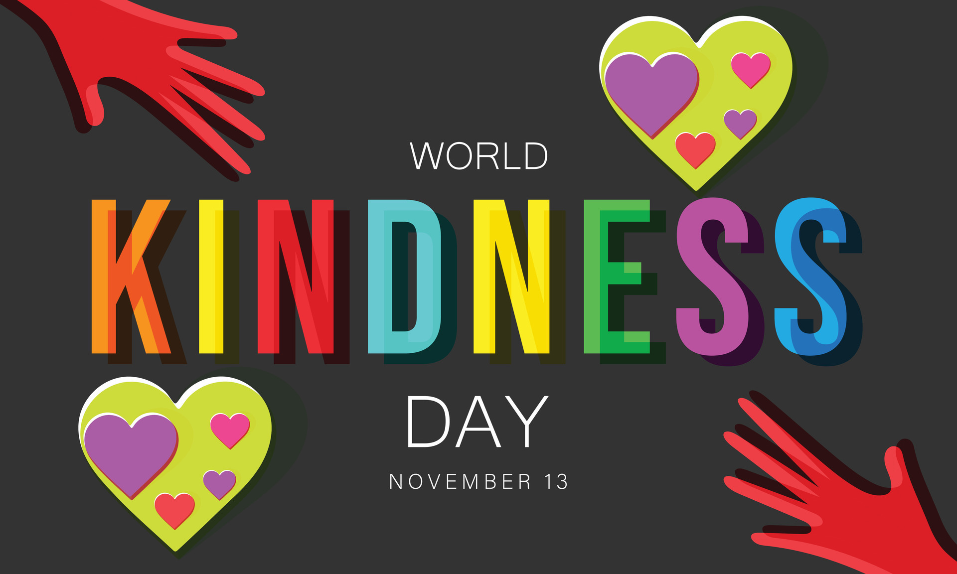 World Kindness Day. background, banner, card, poster, template. Vector ...