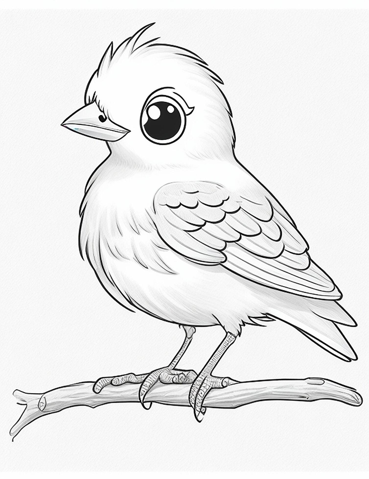 cute Bird for kids coloring page 27288130 Stock Photo at Vecteezy