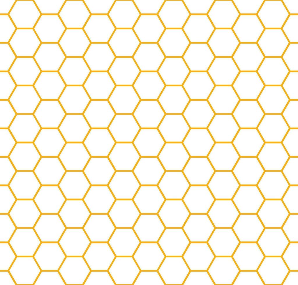 Decorative Illustrated Honey Bee Pattern. Illustration of honeycomb ...