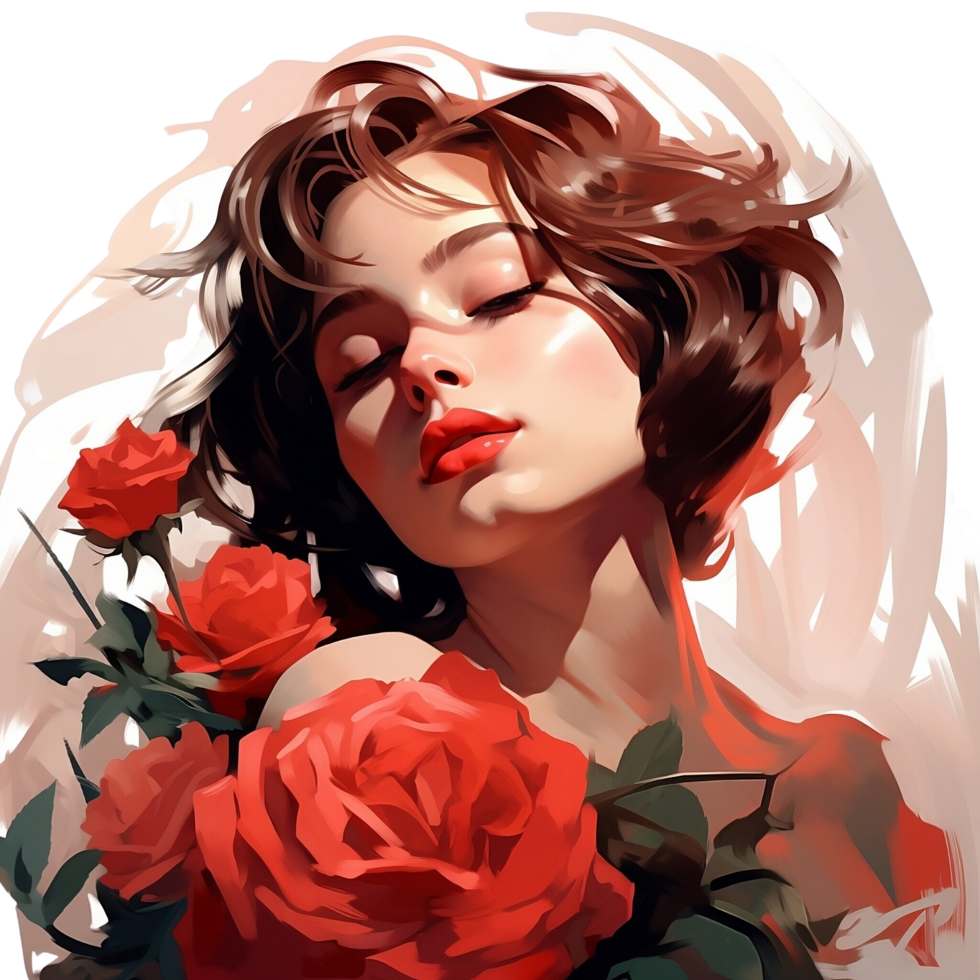 Rose Girl No Background Applicable To Any Context 27291170 Png