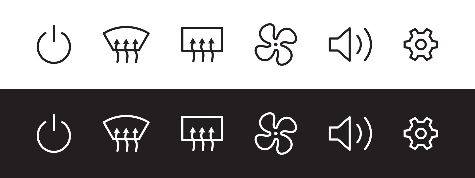 Car Interface Icons Set Car Function Icons Vector Scalable Graphics 27292190 Vector Art At