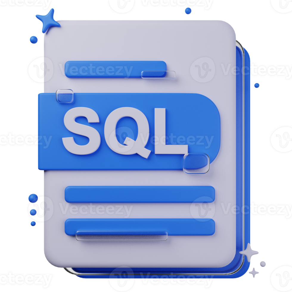 Sql File Format Of 3d Illustration File Format 3d Concept 3d Rendering 27292637 Png