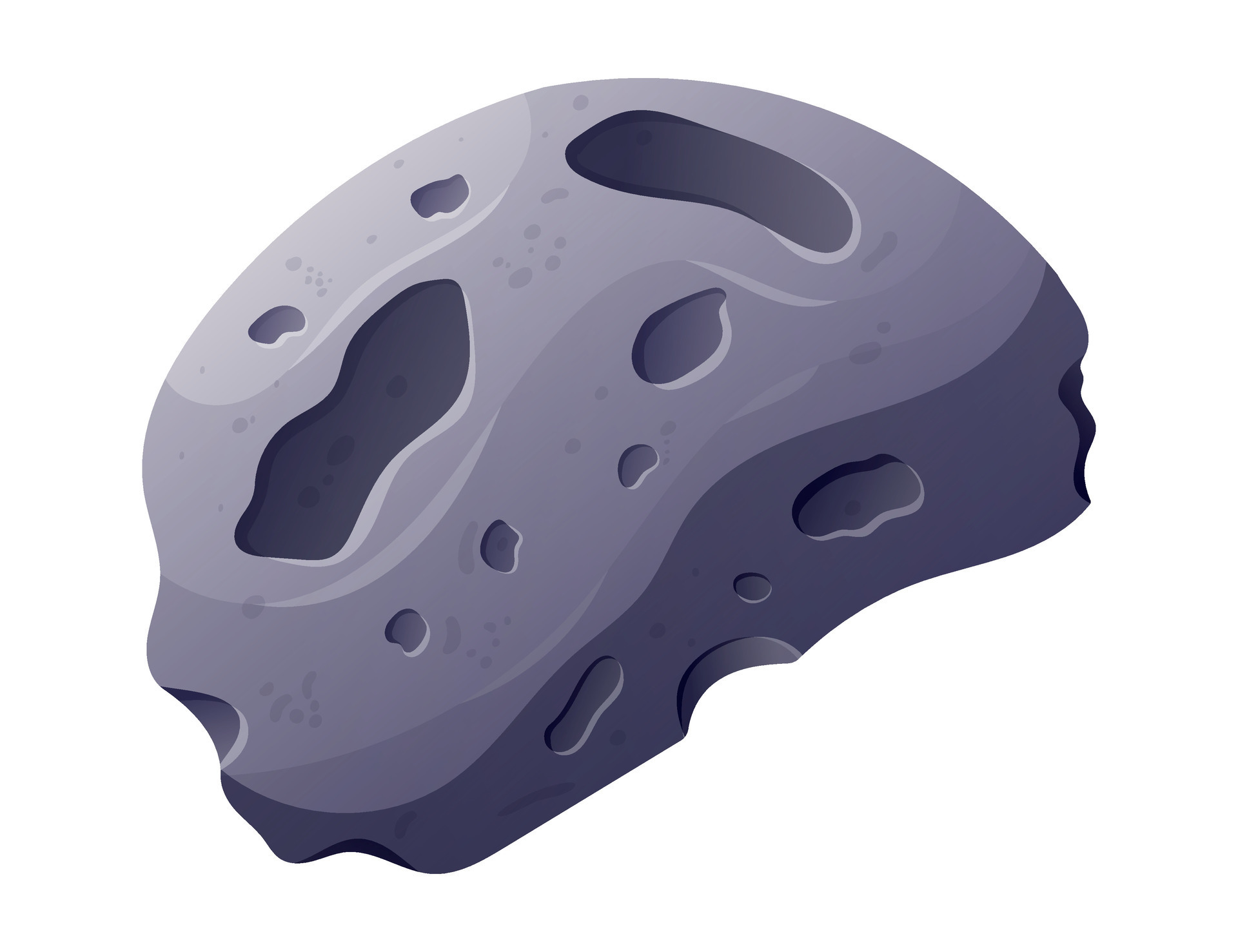 Cartoon flying space asteroid with craters and bumps. Vector isolated stone. 27294133 Vector Art ...