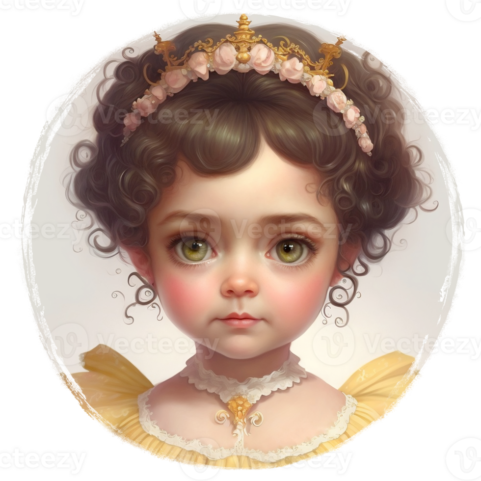 Cute Princess Digital Illustration Ai Generated 27298317 Png
