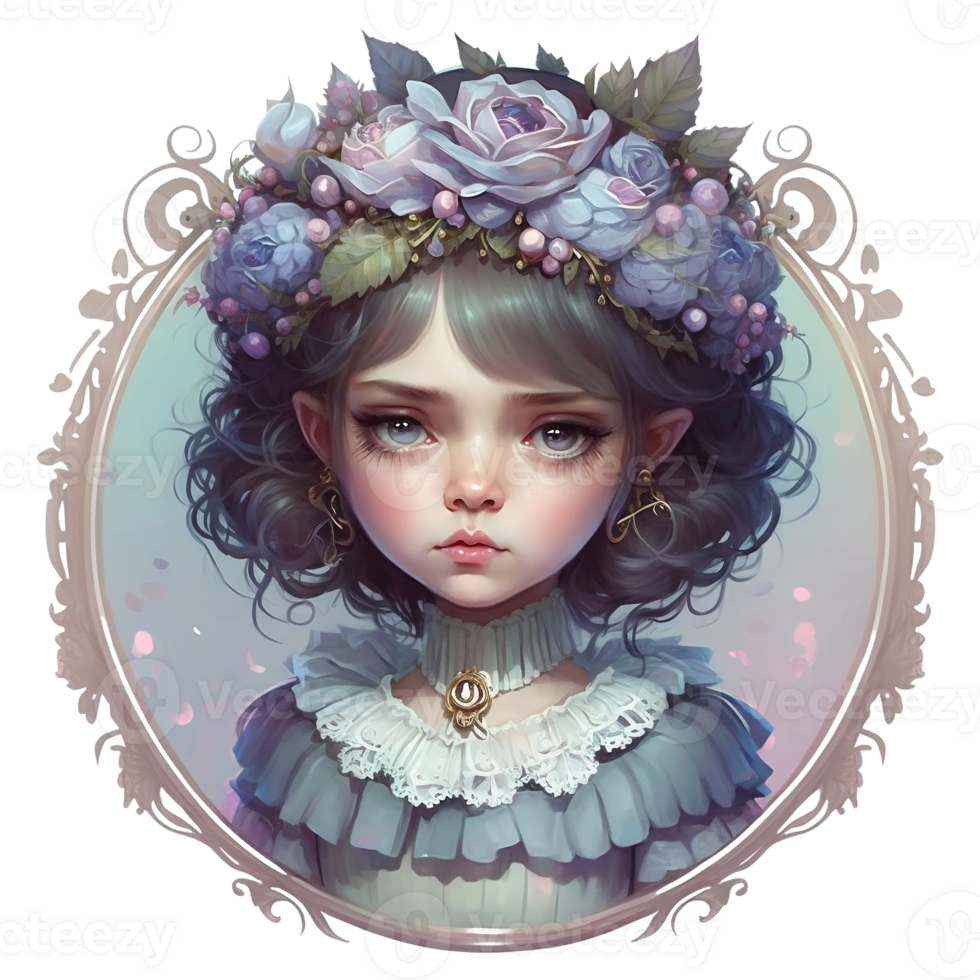 Cute Princess Digital Illustration Ai Generated 27298319 Png