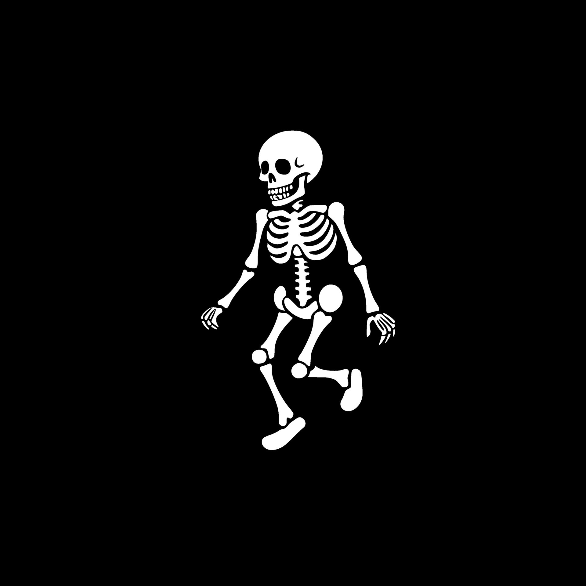 Skeleton, Minimalist and Simple Silhouette - Vector illustration ...