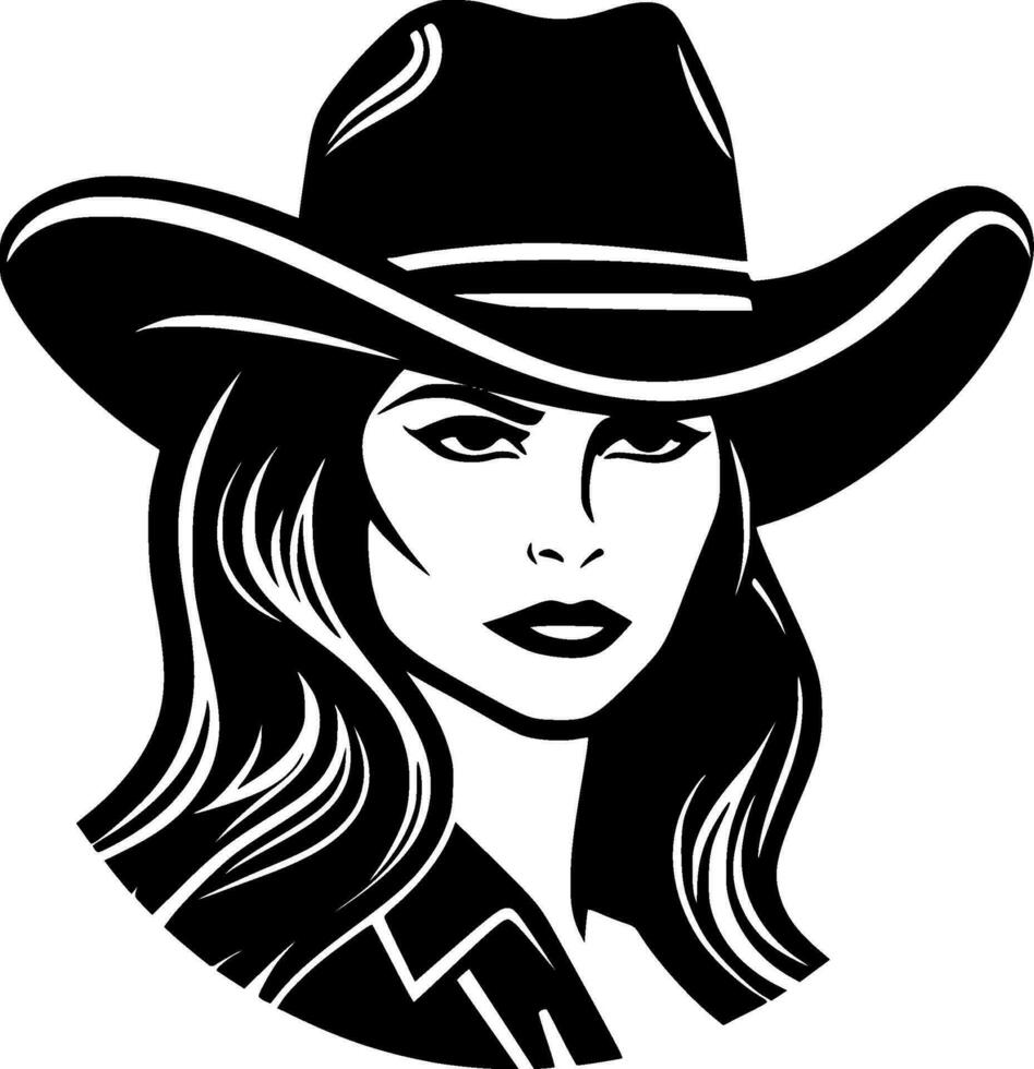 Cowgirl Minimalist And Simple Silhouette Vector Illustration