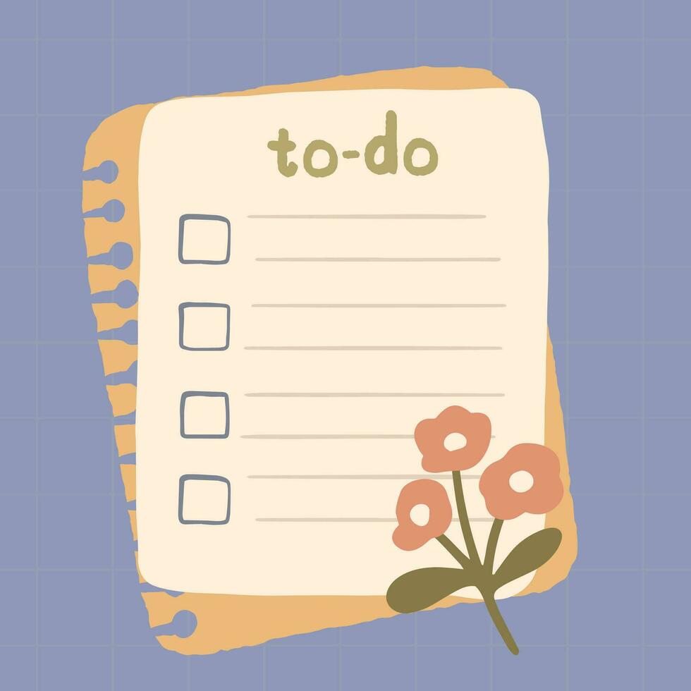 Cute Memo Templates Striped Notes And Blank Notebooks Isolated Daily Planner Stickers