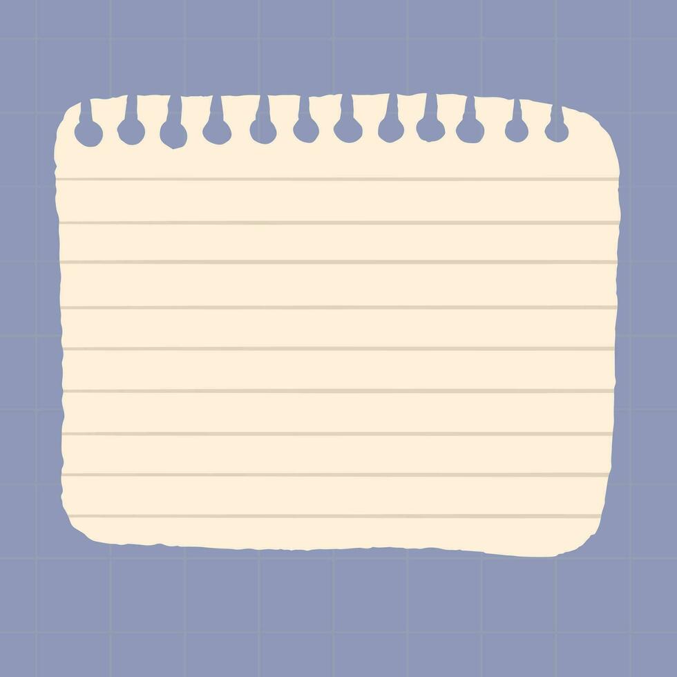 Cute Memo Blank Templates And Torn Paper Note. Isolated Daily Planner 