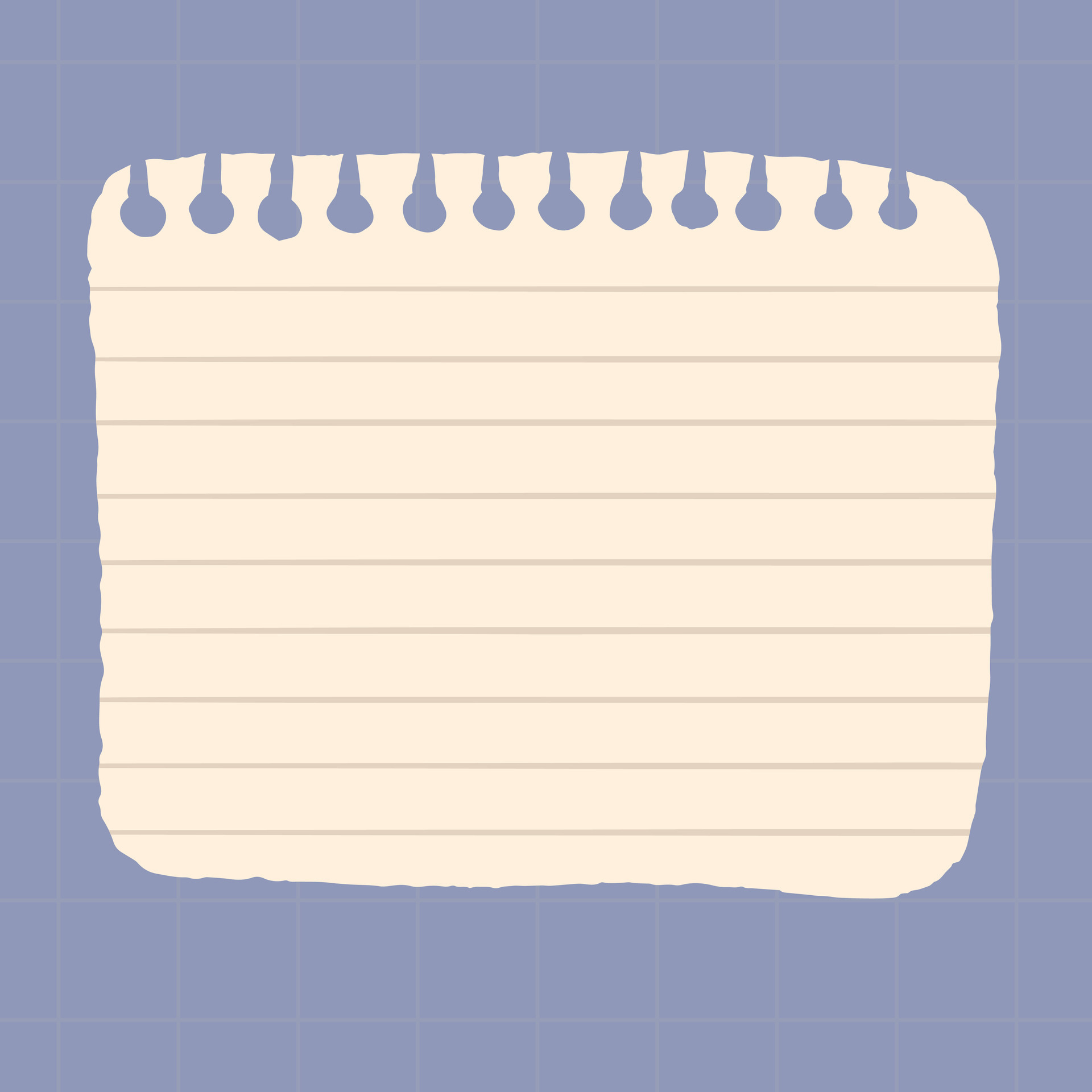 Cute Memo Blank Templates And Torn Paper Note. Isolated Daily Planner 