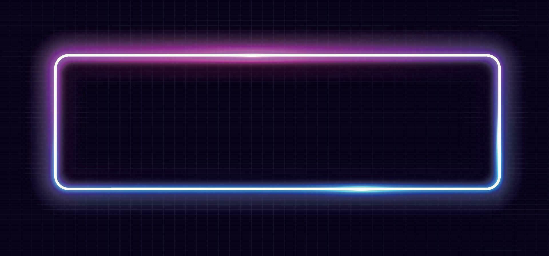 Neon rectangle frame. glowing outline shapes . Vector abstract background Illustration 27304631 ...