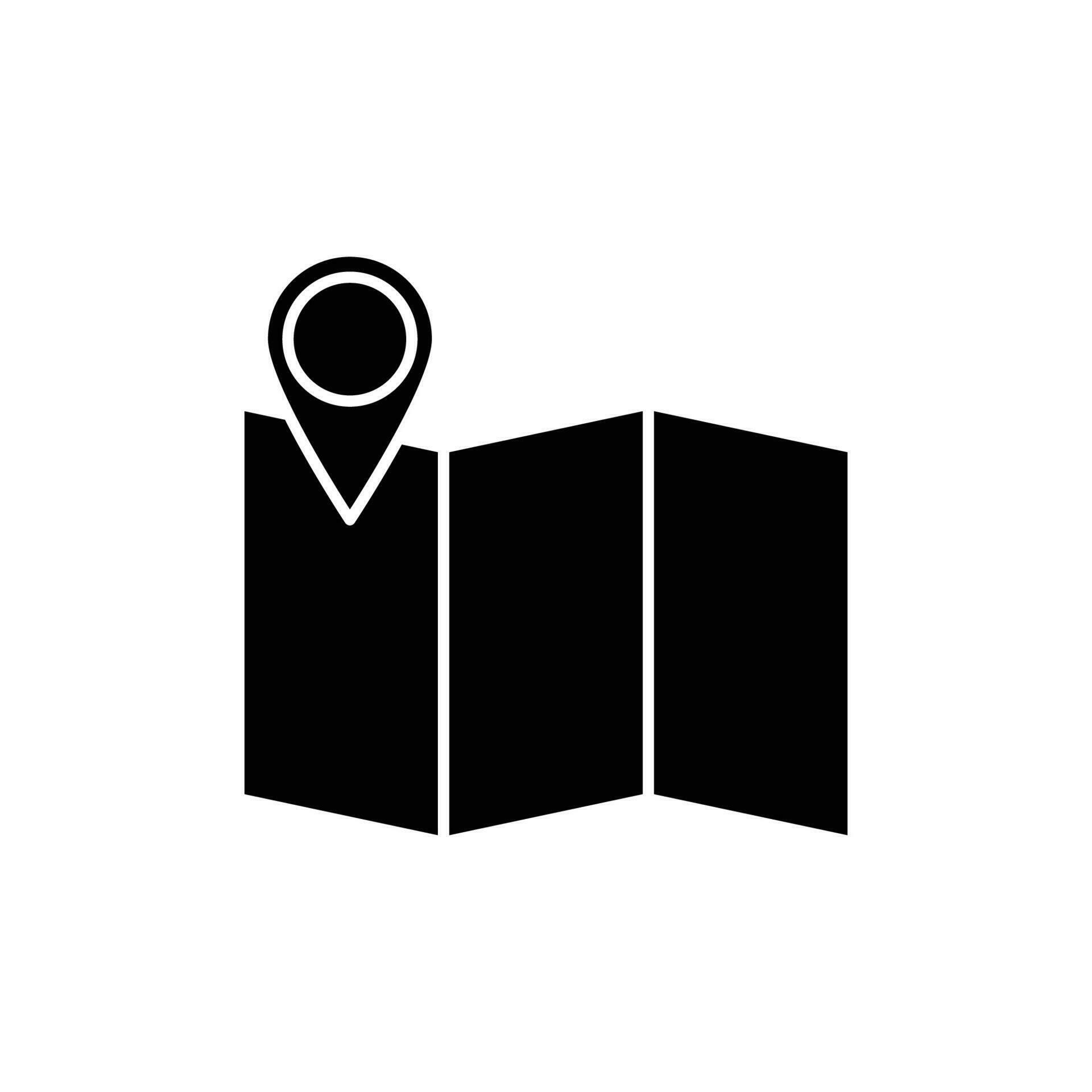 paper map icon. solid icon 27308084 Vector Art at Vecteezy