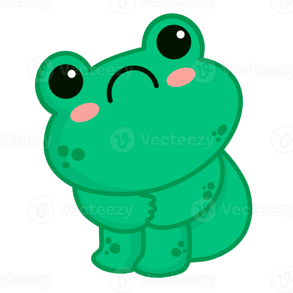 Sad Cute Frog 27348922 Png