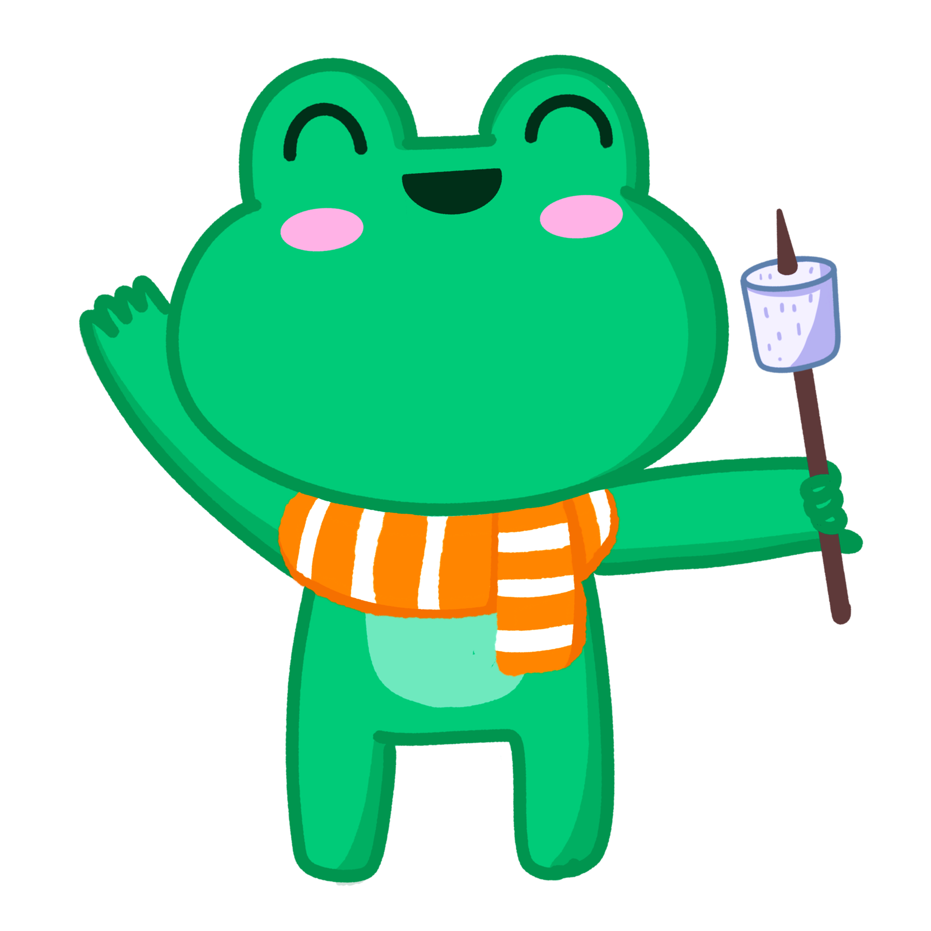 Camping Cute Frog 27348936 Png