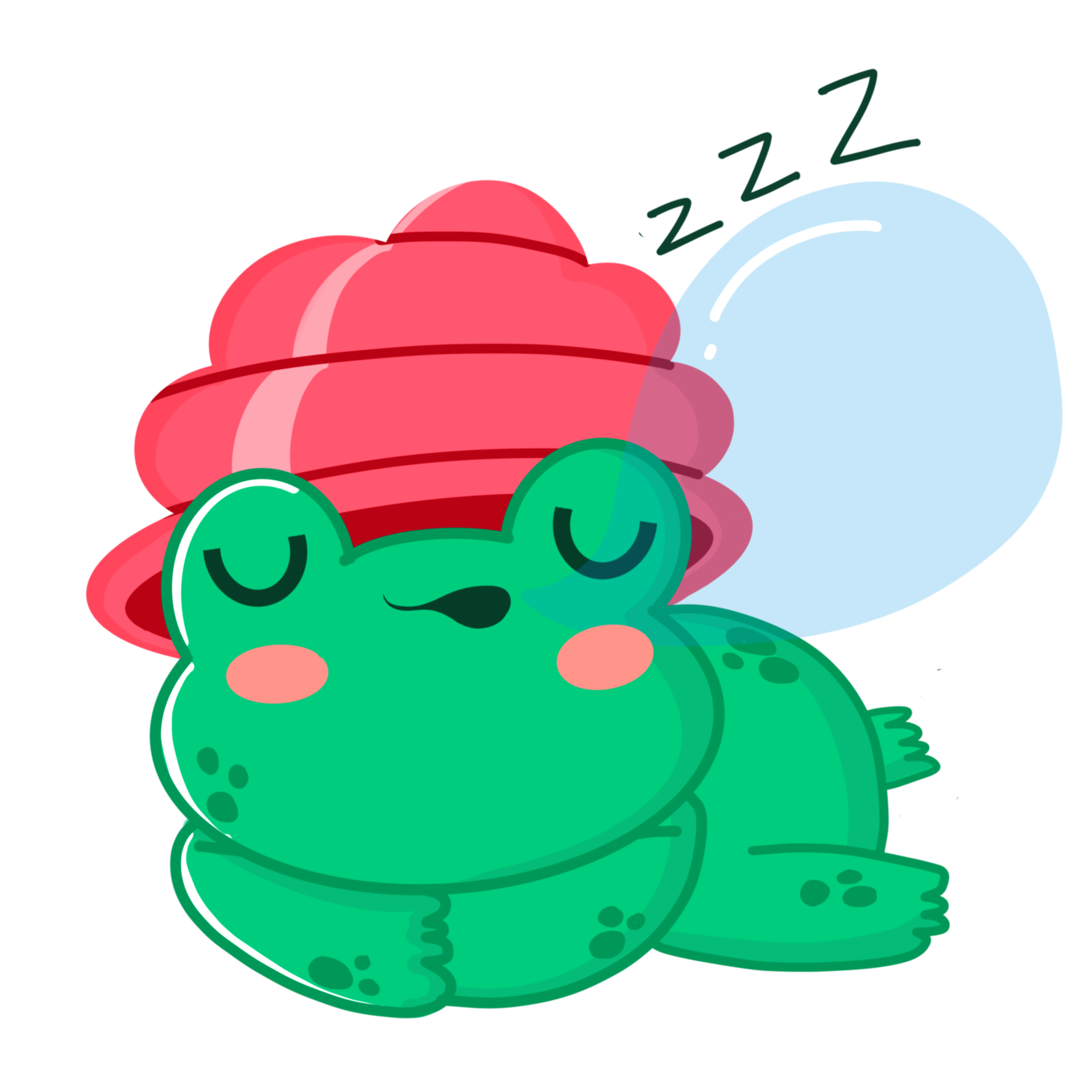 Lazy Cute Frog 27348940 Png